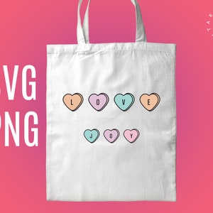 Candy Heart Alphabet SVG, PNG, Layered Conversation Hearts Svg, Png ...