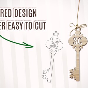 Santas Magic Key Svg, Santa Ornament Svg Laser, Christmas Key Ornament ...