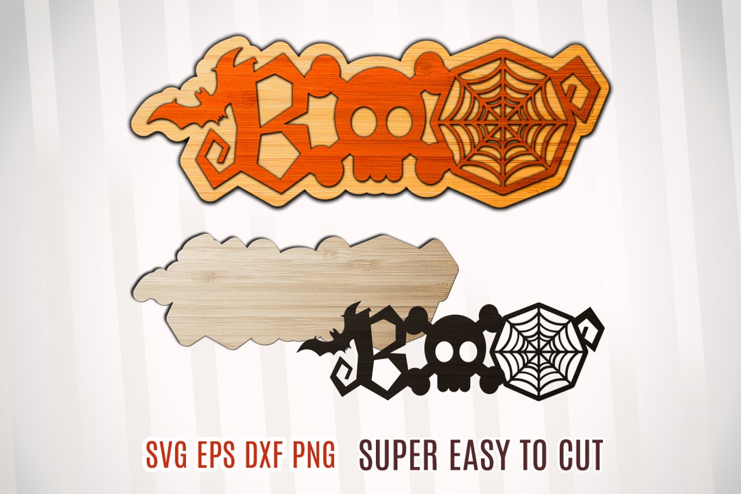 Boo Svg Sign, Boo Door Hanger Svg, Boo Svg, Halloween Svg, Glowforge ...