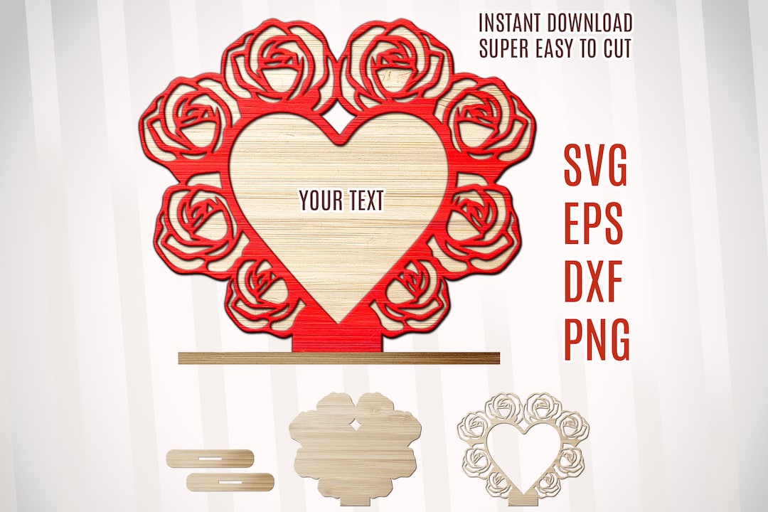 Valentine Rose Love Stand Svg, Love Svg, Love Cut File, Love Sign Svg ...