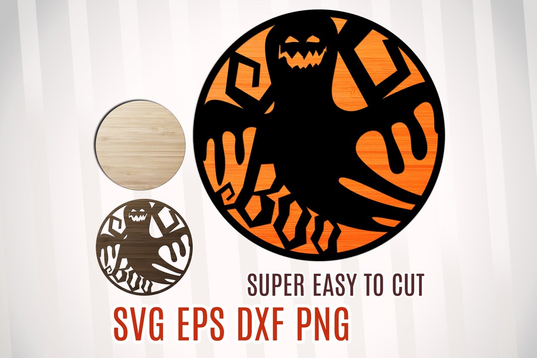 Boo Door Hanger Svg, Boo Svg, Boo Svg Sign, Halloween Svg, Glowforge ...
