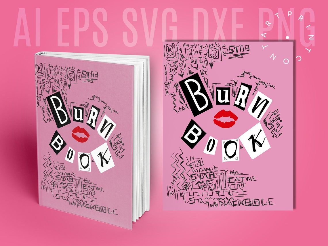 2x Burn Book Printable Cover Burn Book Journal Cover Mean - Etsy
