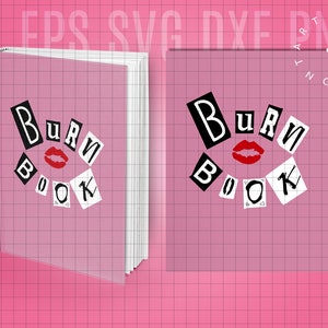 2x Burn Book Printable Cover, Burn Book Journal Cover, Mean Girls ...