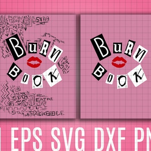 2x Burn Book Printable Cover, Burn Book Journal Cover, Mean Girls ...