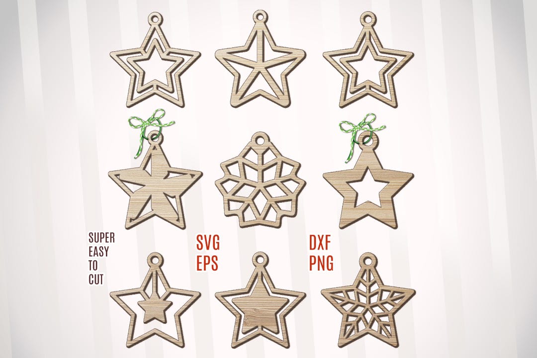 Christmas Star Svg, Stars Svg Bundle, Christmas Tree Ornaments Svg ...