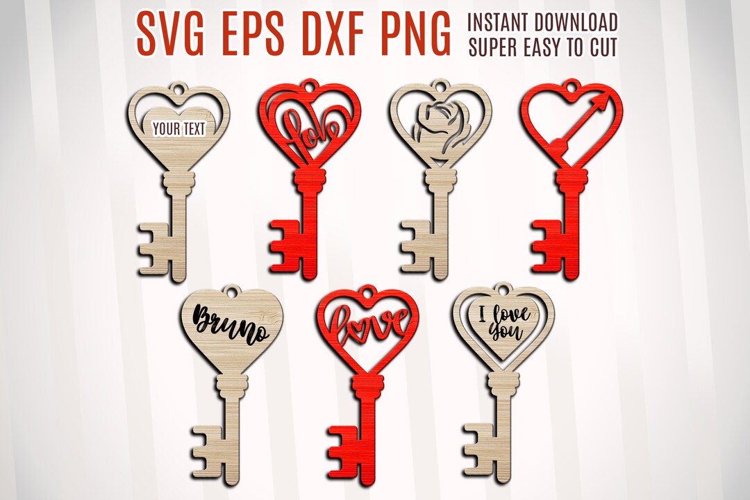 Key Hearts Tags Svg, Valentines Hearts Svg, Valentines Tags Svg ...