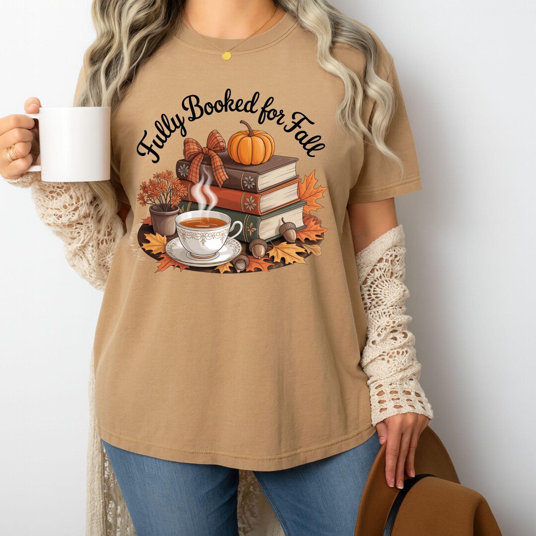 Fully Booked for Fall Png | Vintage Fall Design Png | Booktok Fall ...