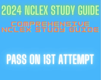 2024 Comprehensive NCLEX (STUDY GUIDE) - Etsy