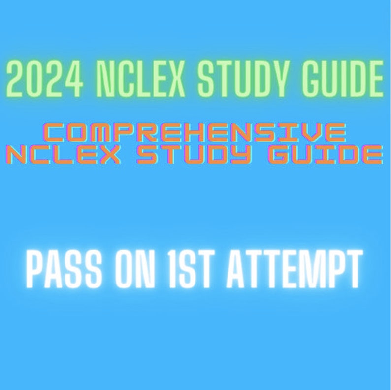2024 Comprehensive NCLEX (STUDY GUIDE) - Etsy
