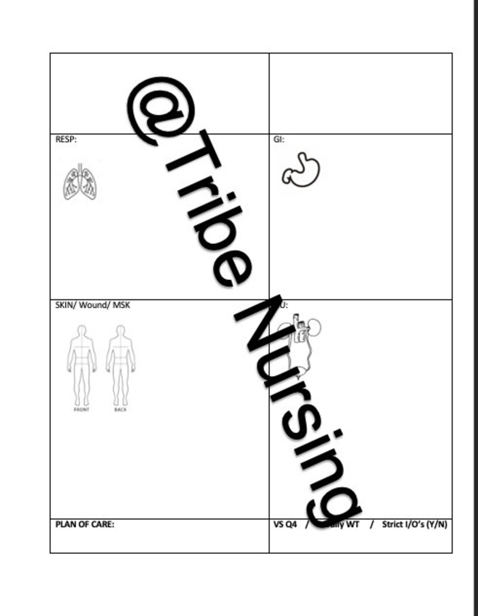 Nursing Brain Sheet - Etsy