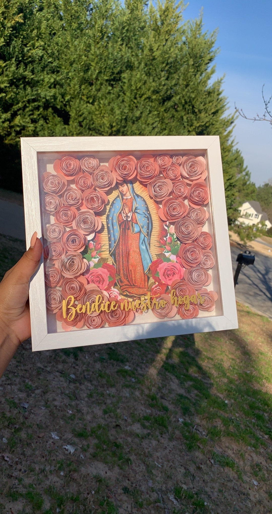 Virgen De Guadalupe /virgen Mary Shadow Box - Etsy
