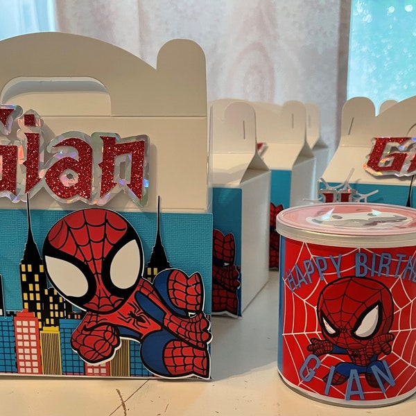 Spiderman Gable Boxes - Etsy