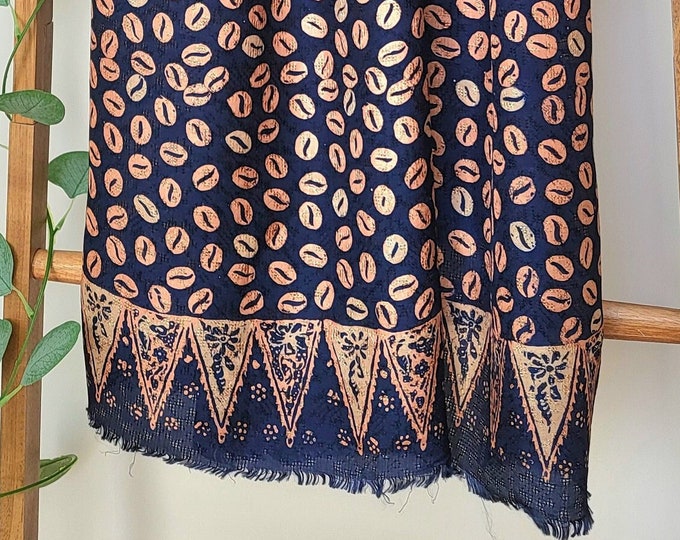 Navy Batik Sarong Indonesia Batik Fabric Beach Sarong Beach Cover up ...