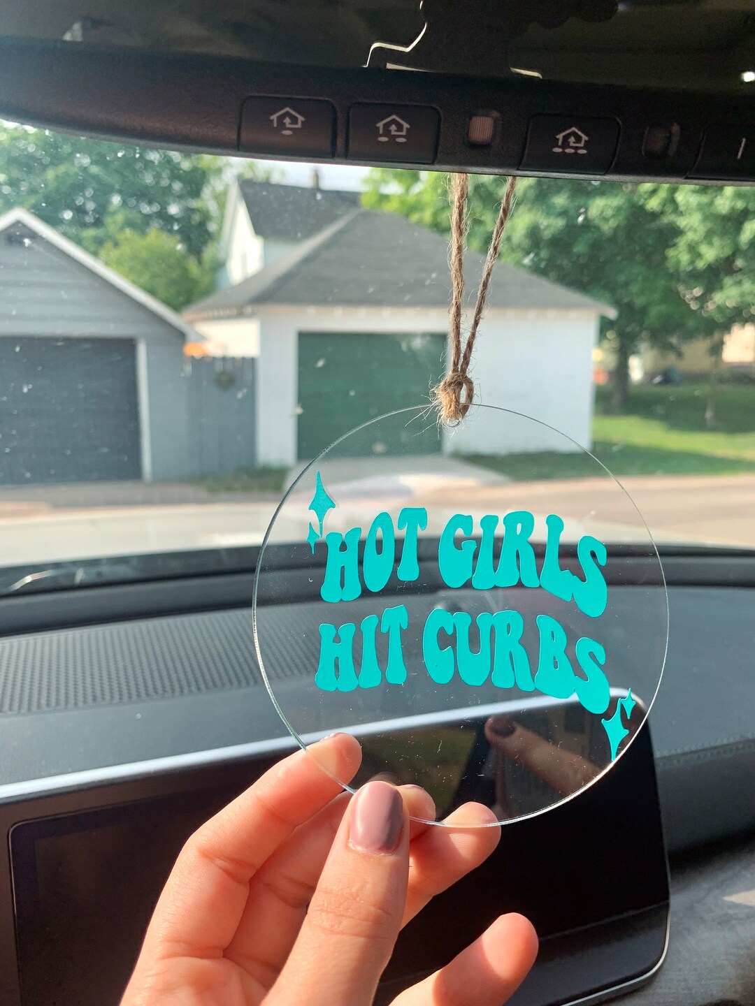 Rearview Mirror Hanging. Hot Girls Hit Curbs. Acrylic Rearview Mirror ...