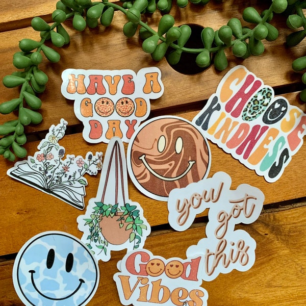 Preppy Smiley Face Stickers - Etsy