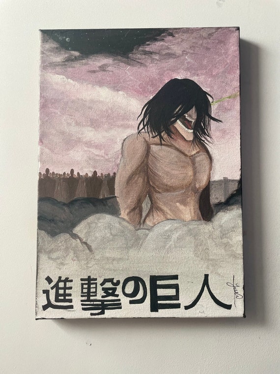 Attack on Titan Eren A4 Original Painting - Etsy