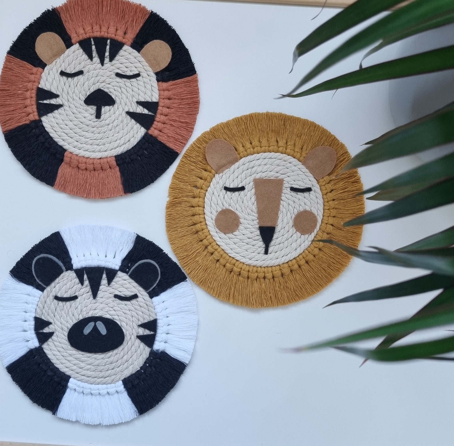 Macrame Animal Faces Woodland Jungle Safari Fox Bear - Etsy UK