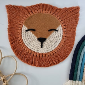 Macrame Animal Faces Woodland Jungle Safari Fox Bear - Etsy