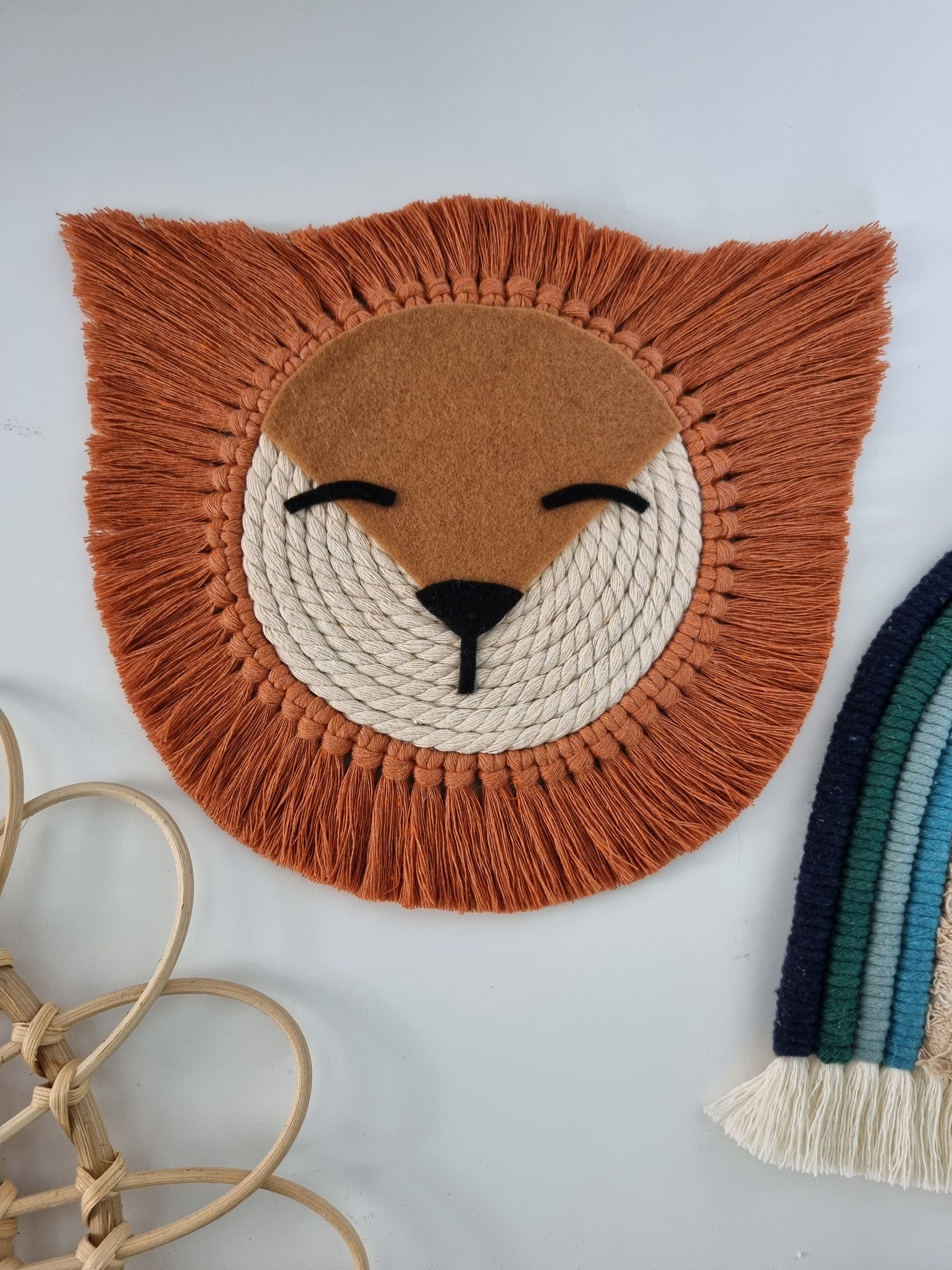 Macrame Animal Faces Woodland Jungle Safari Fox Bear - Etsy UK