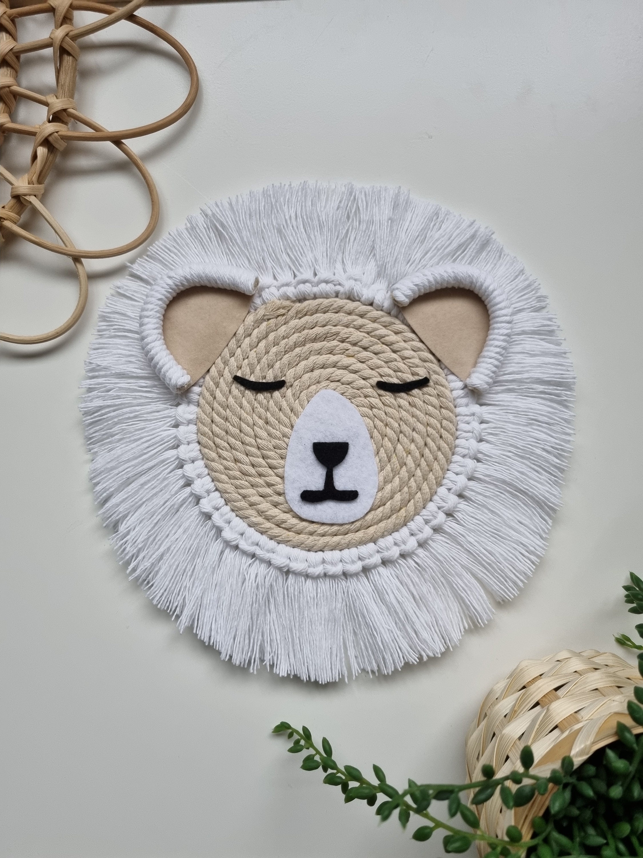 Macrame Animal Faces Woodland Jungle Safari Fox Bear - Etsy UK