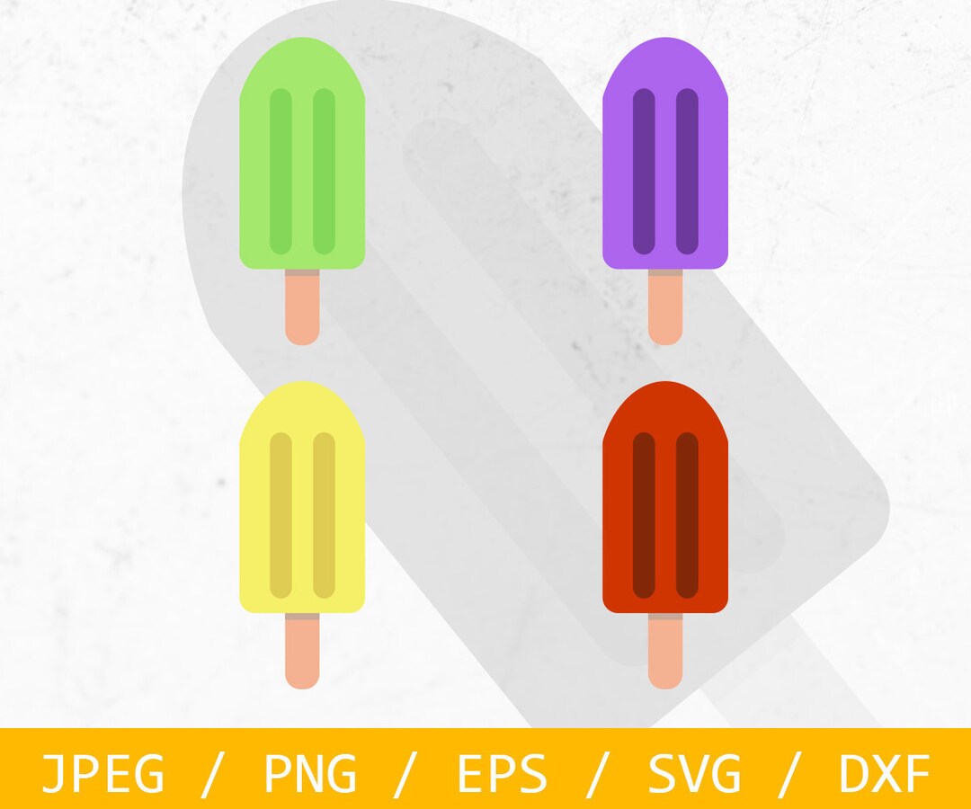 Ice Cream Popsicle Clipart - SVG, PNG, JPEG, Dxf, Eps, Graphics - Etsy
