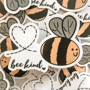 Bee Kind Sticker, Vinyl Waterproof Sticker for Hydro Flasks, Water ...