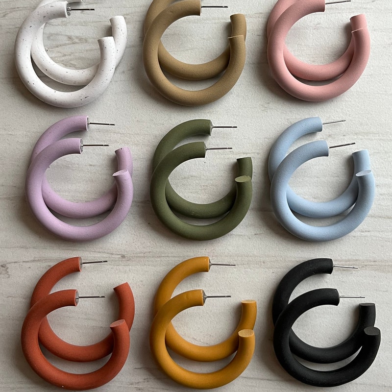 Viral Hoop Earrings - Etsy