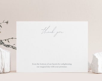 Printable Thank You Card Template Calligraphy Hand - Etsy