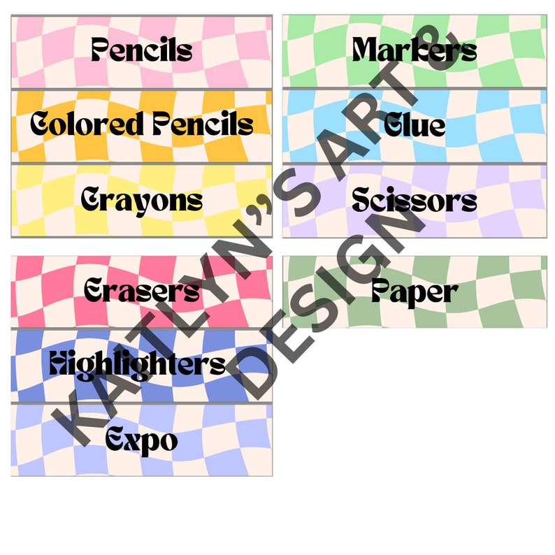 Classroom Supply Labels, Printable - Etsy