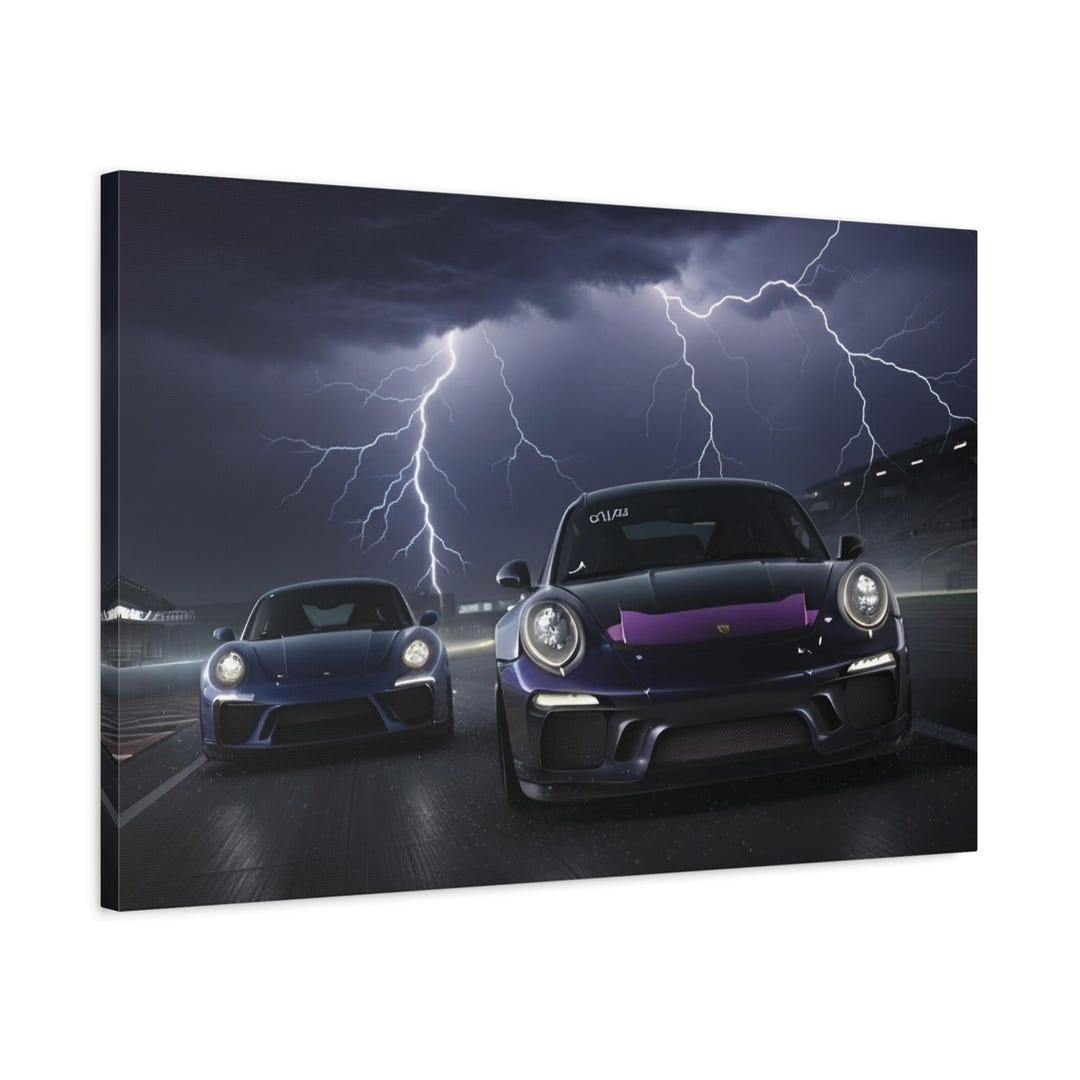 Porsche Motorsport Lightning Matte Canvas Wall Art - Etsy
