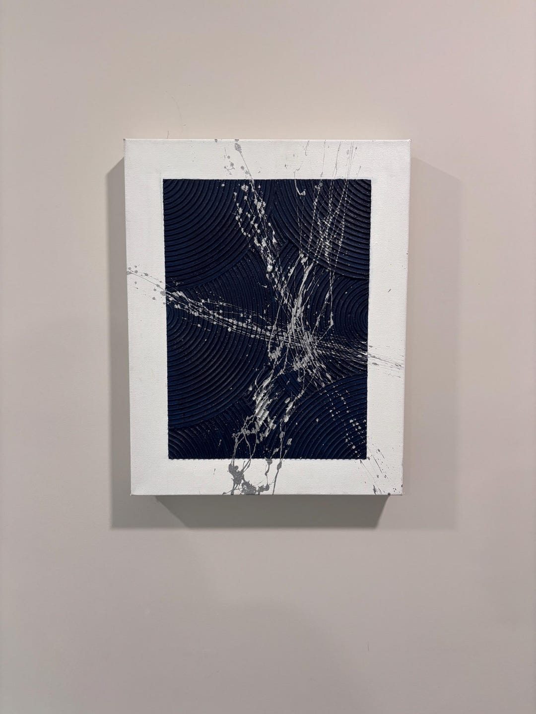 Textured Acrylic Painting, Splattered Canvas Art - Etsy