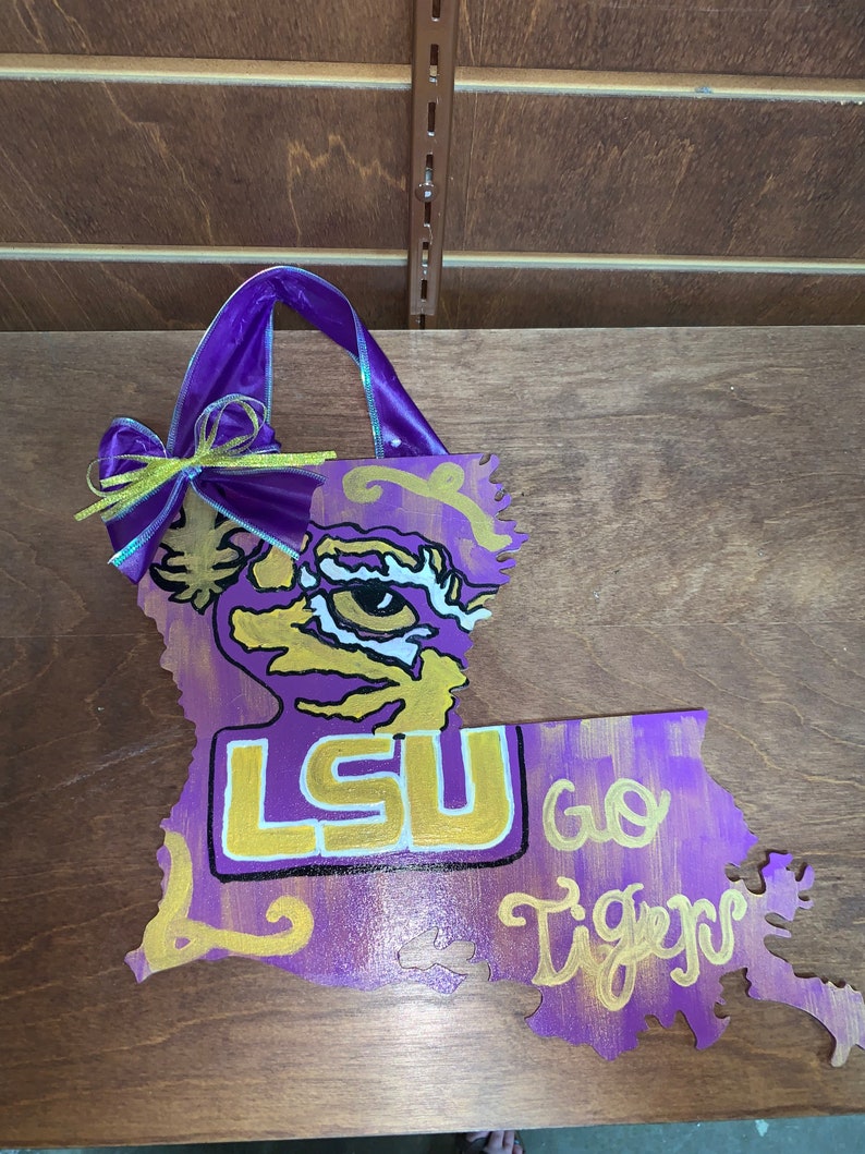 Lsu/collegiate Door Hanger - Etsy
