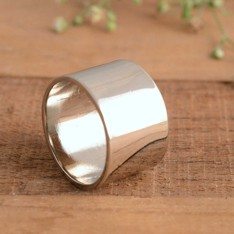 Mens Plain Silver Ring - Etsy