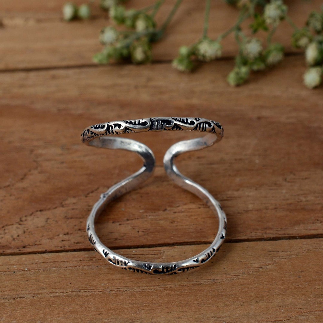 925 Sterling Silver Dainty Splint Ring, Adjustable Arthritis Splint ...