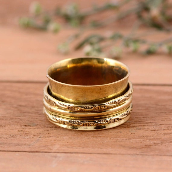 14k gold plated brass ring store
