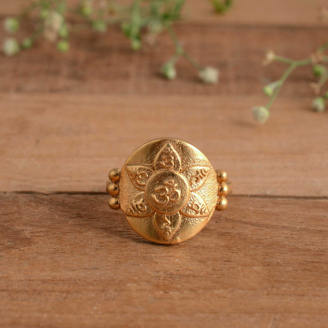 925 Silver Spiritual Ring, Om Ring, Yoga Ring, Protection Ring ...