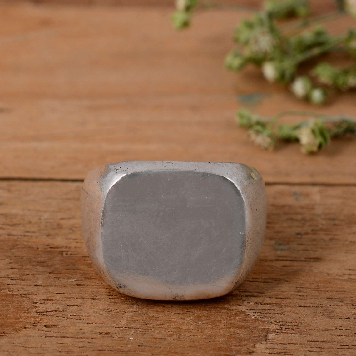 925 Sterling Silver Signet Ring Silver Mens Ring Silver Band - Etsy