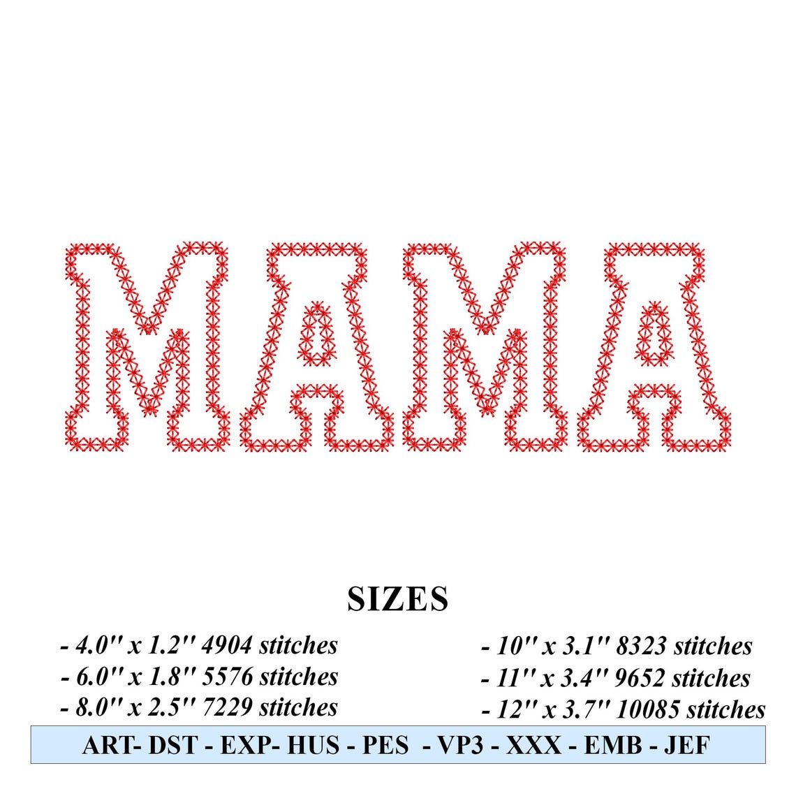 Mama Applique Embroidery Design, Applique Embroidery File, Mother's Day ...