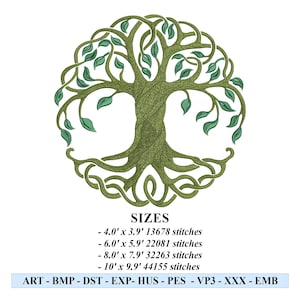 Tree of Life Machine Embroidery Design, Tree of Life Embroidery Files ...