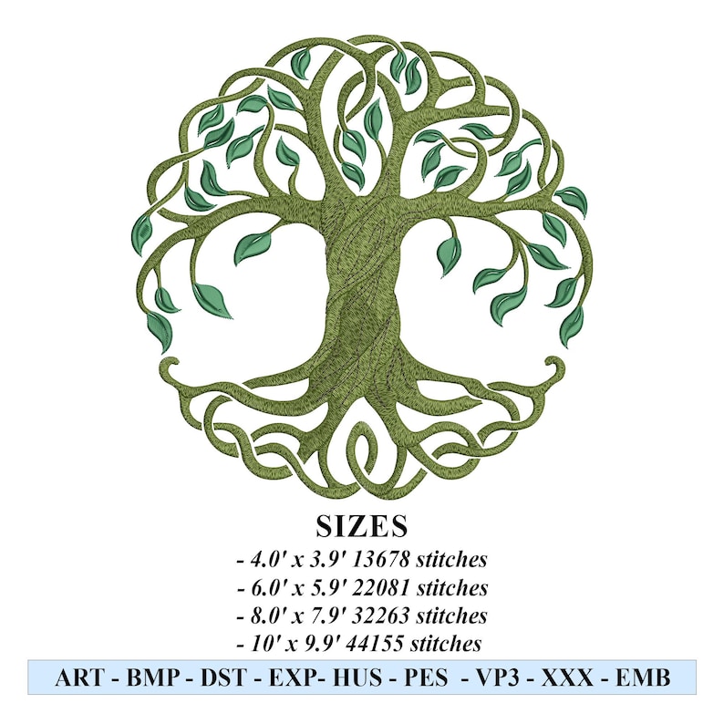 Tree of Life Machine Embroidery Design, Tree of Life Embroidery Files ...