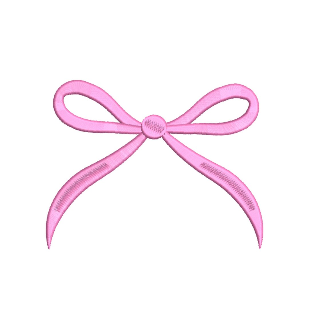 Simple Bow Embroidery Design, Bow, Simple Bow, Vintage Bow, Bow ...