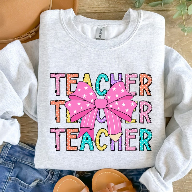Coquette Teacher Png, Back to Shool Png, Teacher Appreciation Gift, Day ...