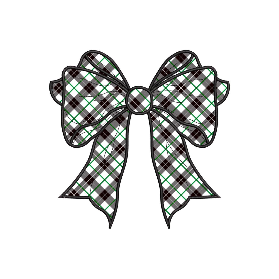 Side Bow Applique Sweatshirt Embroidery Design, Bow Christmas ...