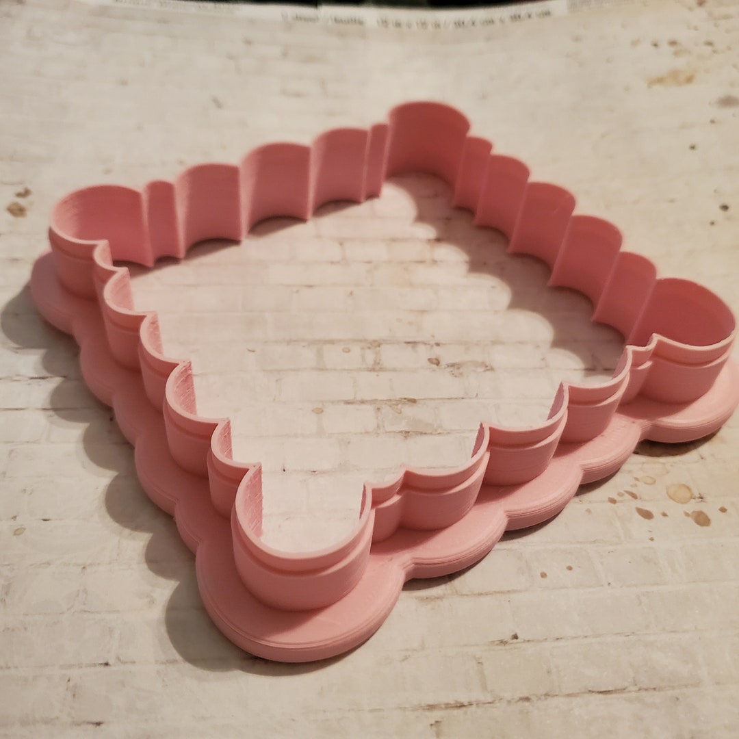 Whimsy Square Plaque Cookie Cutter, 3.75 X 4" - Etsy