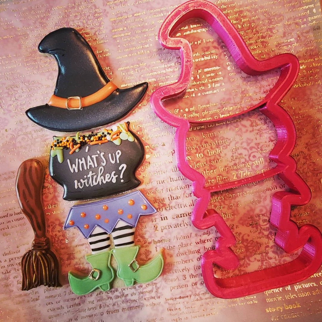 Halloween Witch 3 Part Cookie Cutter, Stacked Witch Cookie Cutter 9 ...