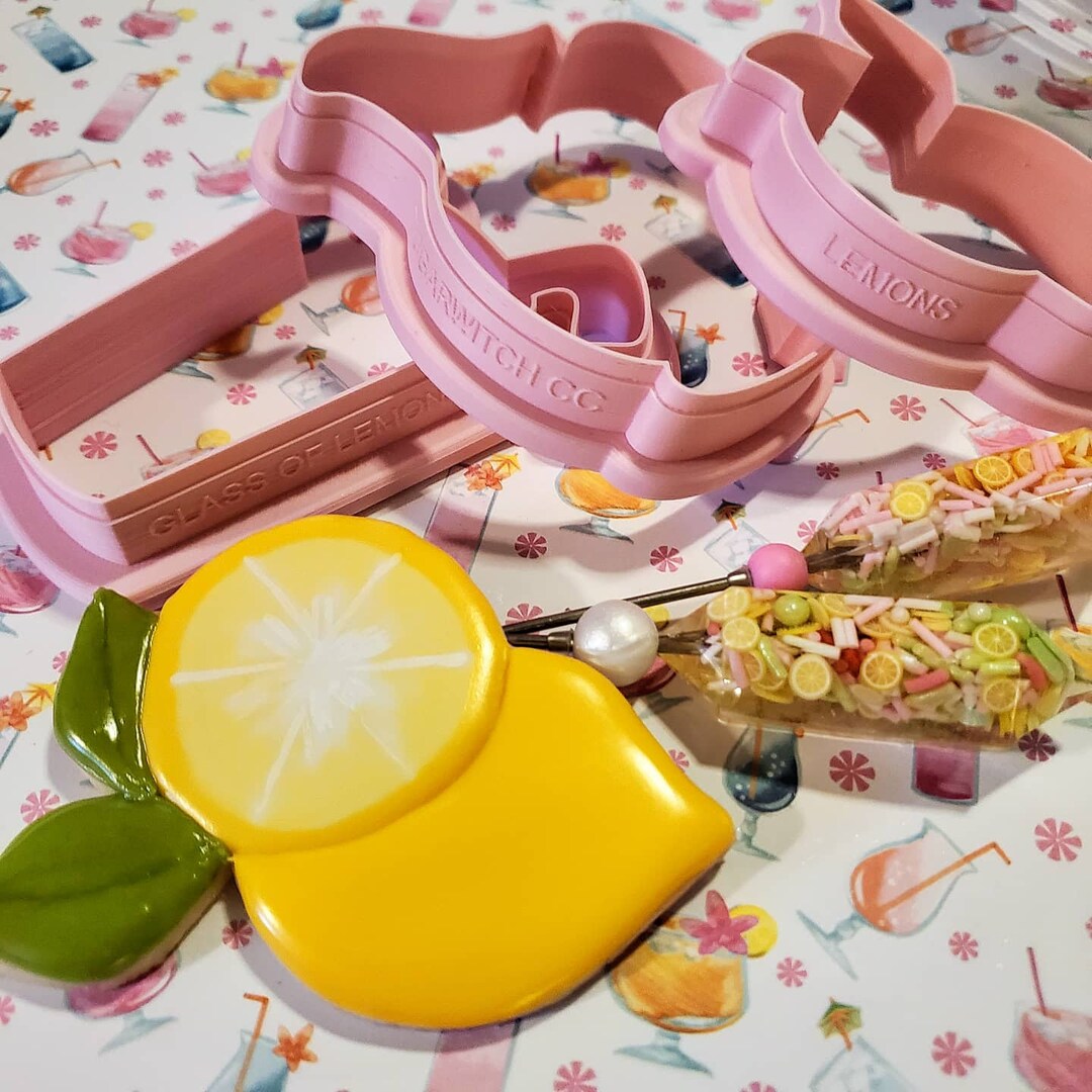 Lemonade Cookie Cutters, Pitcher of Lemonade, Glass of Lemonade, Lemons ...