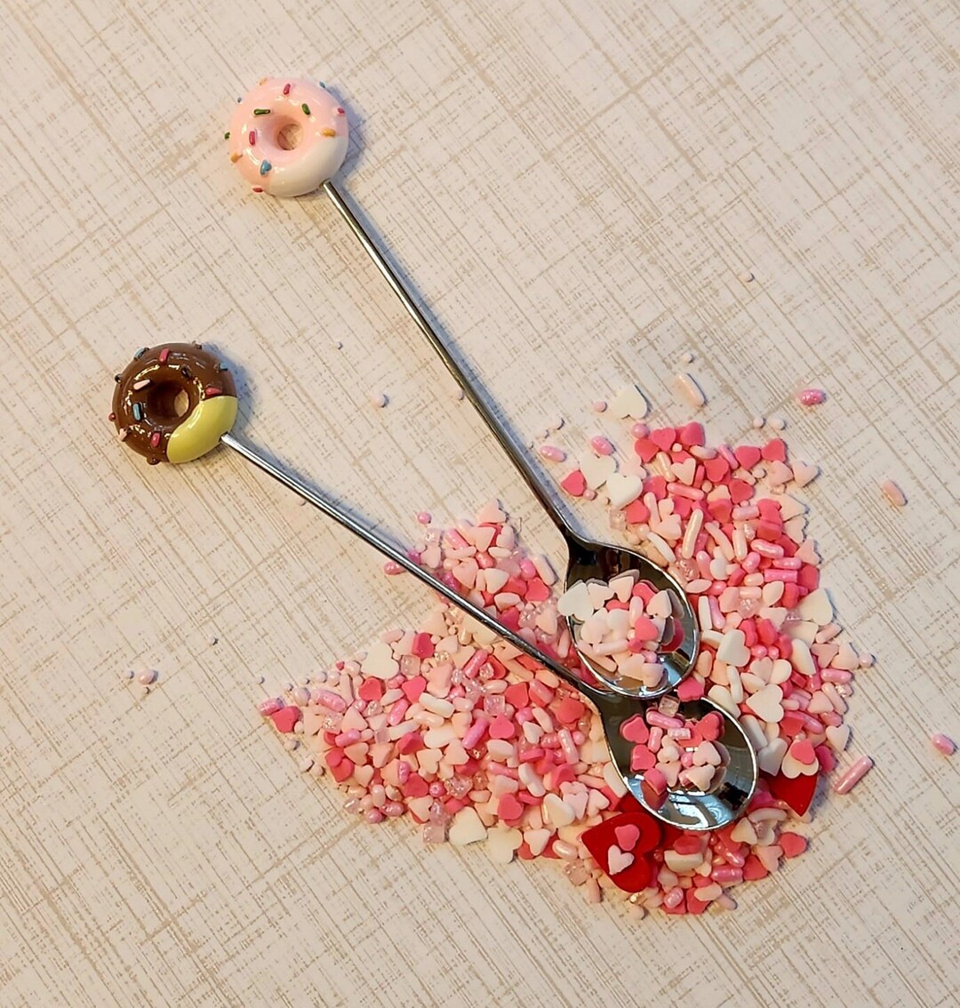Donut Sprinkle Spoon, Dessert Spoon, Glitter Spoon - Etsy