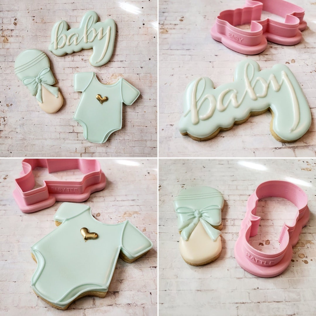 Baby Shower Cookies Cutters, Available as a Set or Individually, Baby ...
