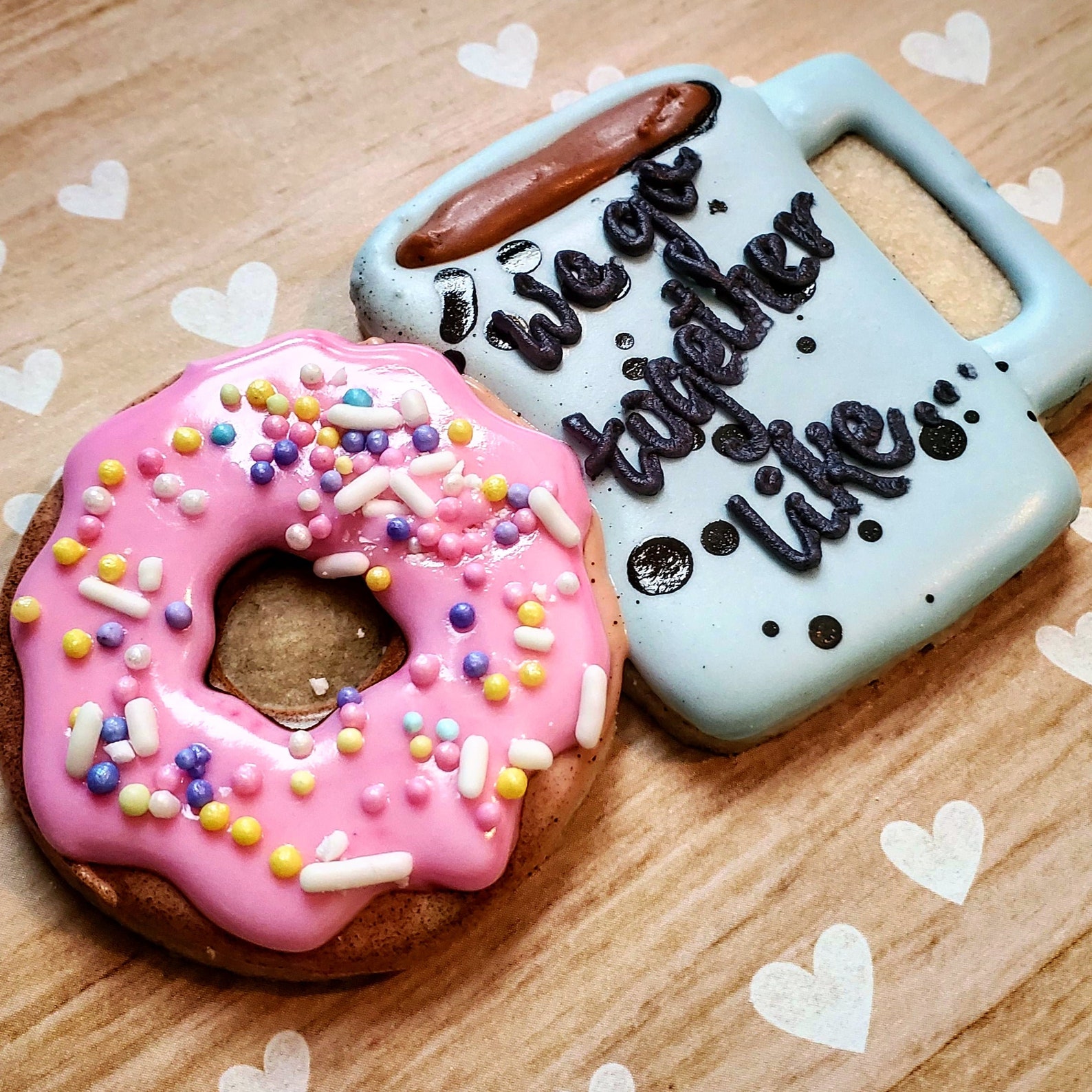 We Go Together Like...coffee and Donuts Valentine's Day | Etsy