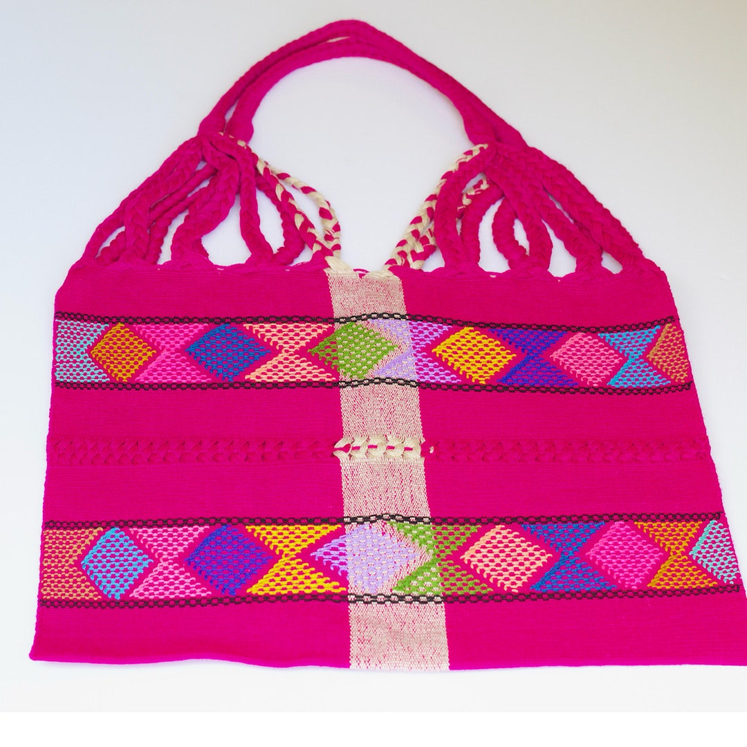 Handwoven Mexican Telar De Cintura/waist Loom Mercado Telar Bag-mayan ...